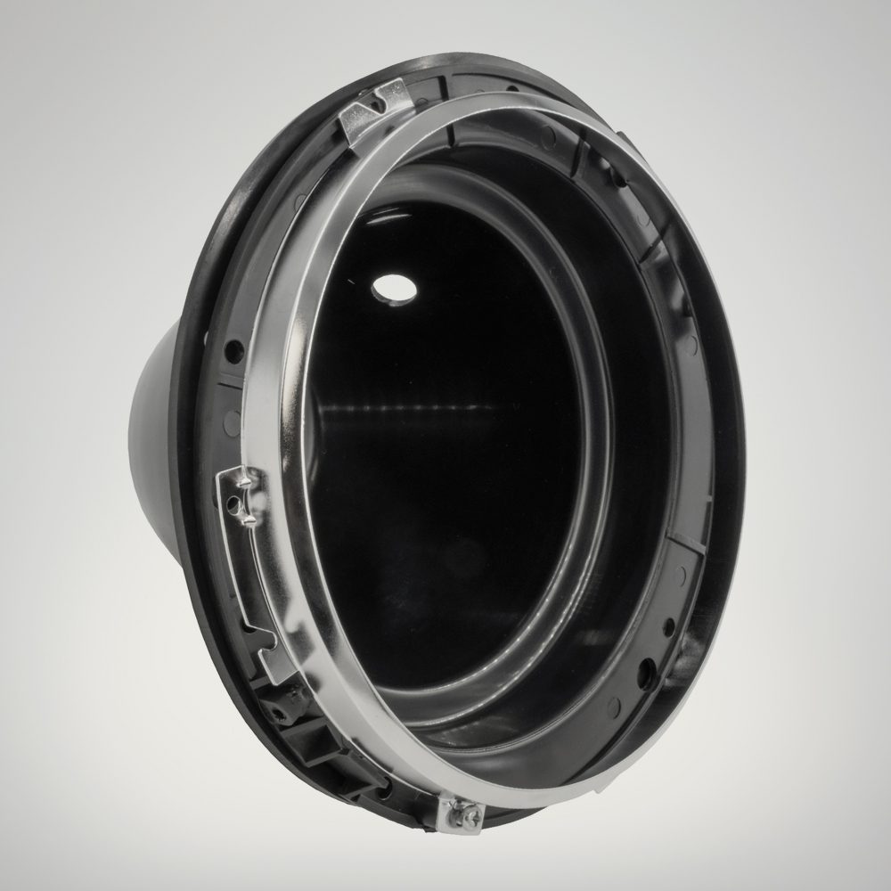 7" Plastic Headlamp Mounting Bowl Kit - Chrome Bezel